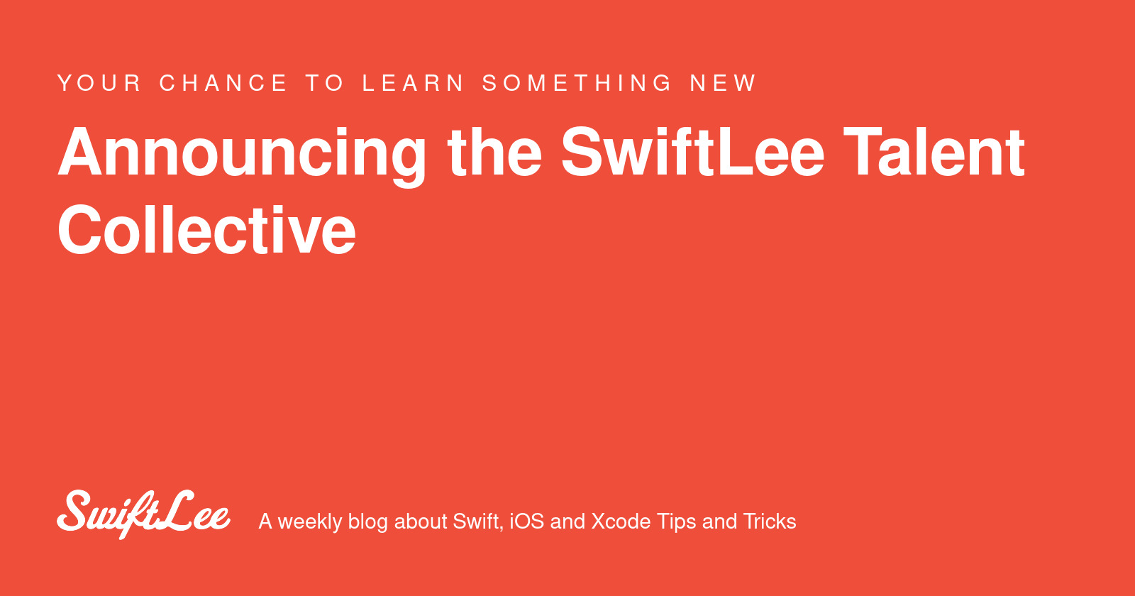Announcing the SwiftLee Talent Collective