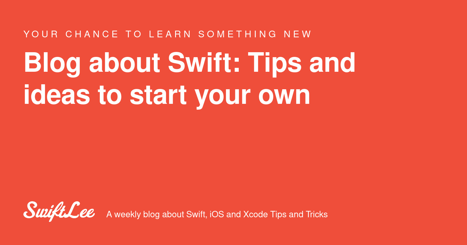 Blog about Swift: Tips and ideas to start your own - SwiftLee