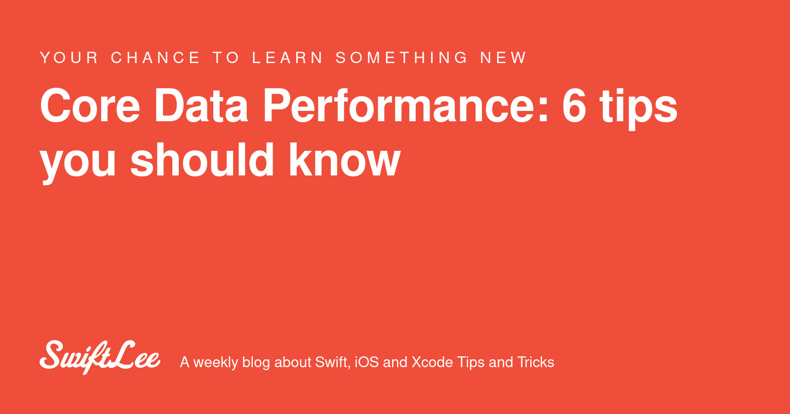 Core Data Performance: 6 tips you should know - SwiftLee