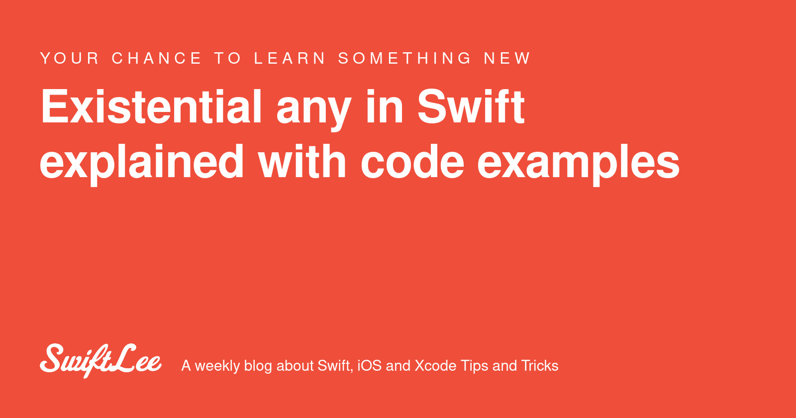 Existential Any In Swift Explained With Code Examples Swiftlee