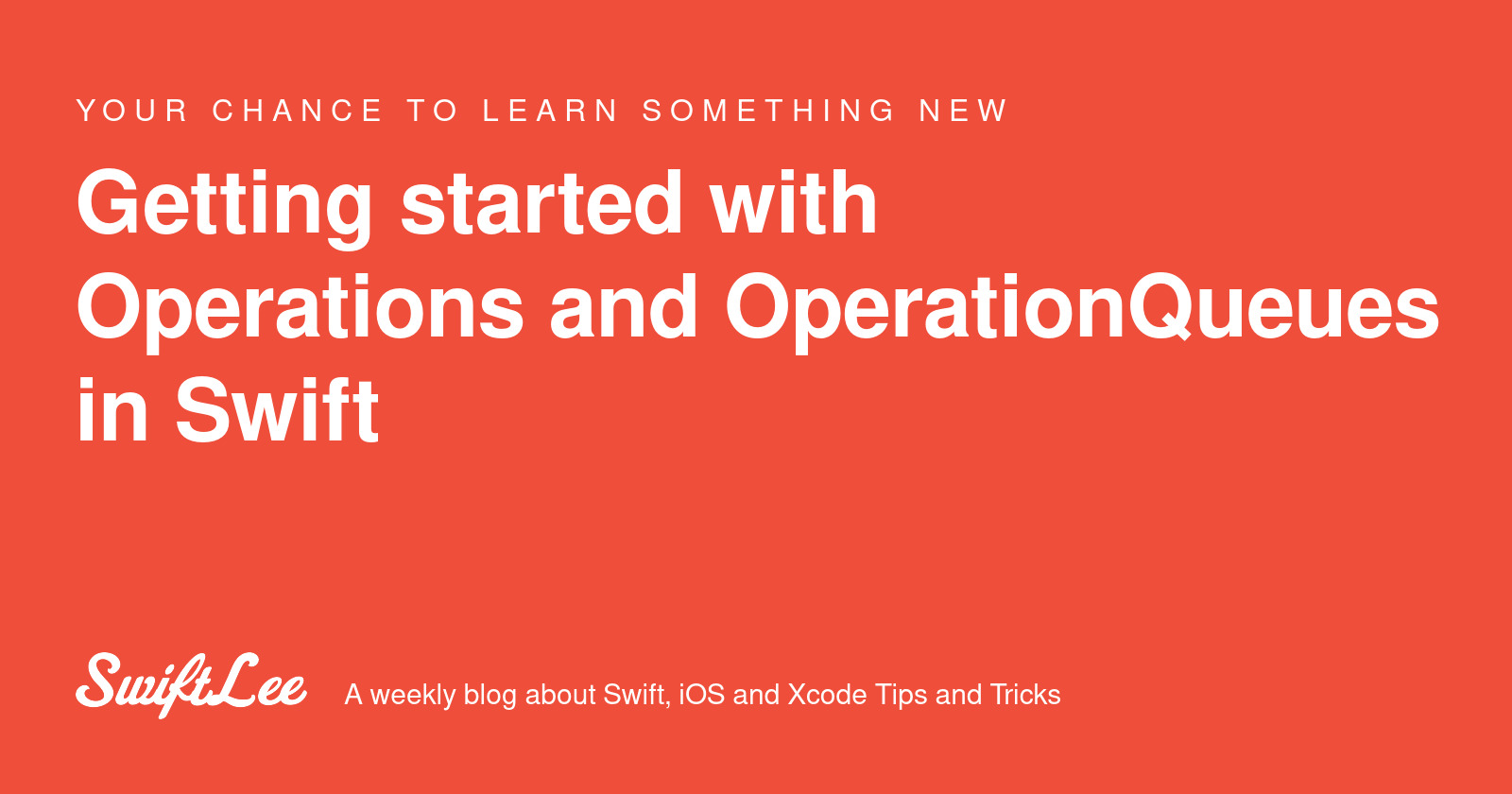 Getting Started With Operations And Operationqueues In Swift Swiftlee