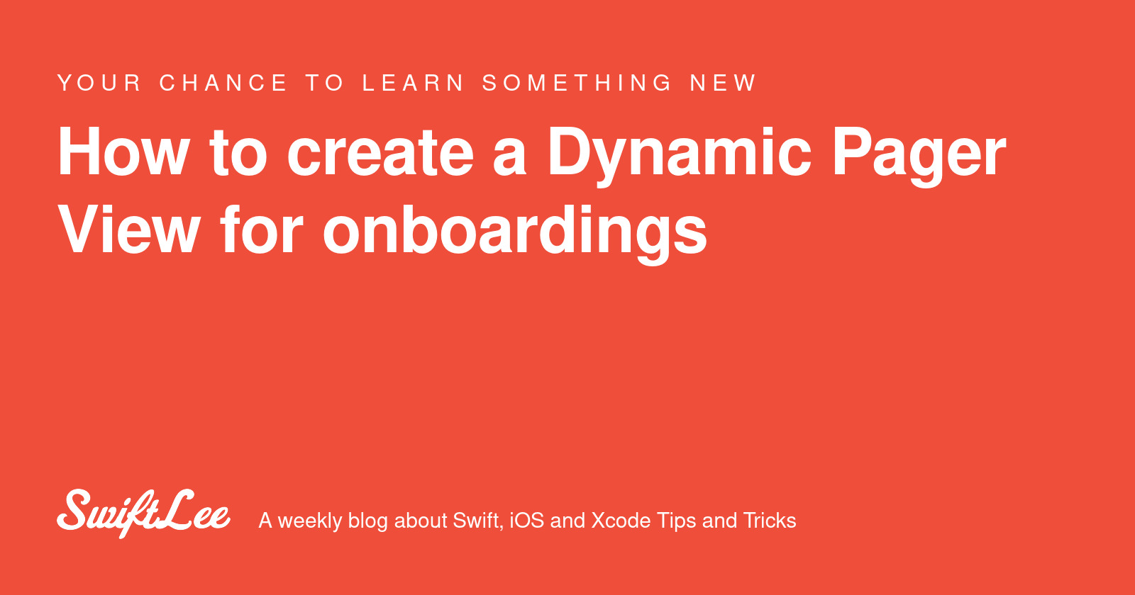 How to create a Dynamic Pager View for onboardings - SwiftLee
