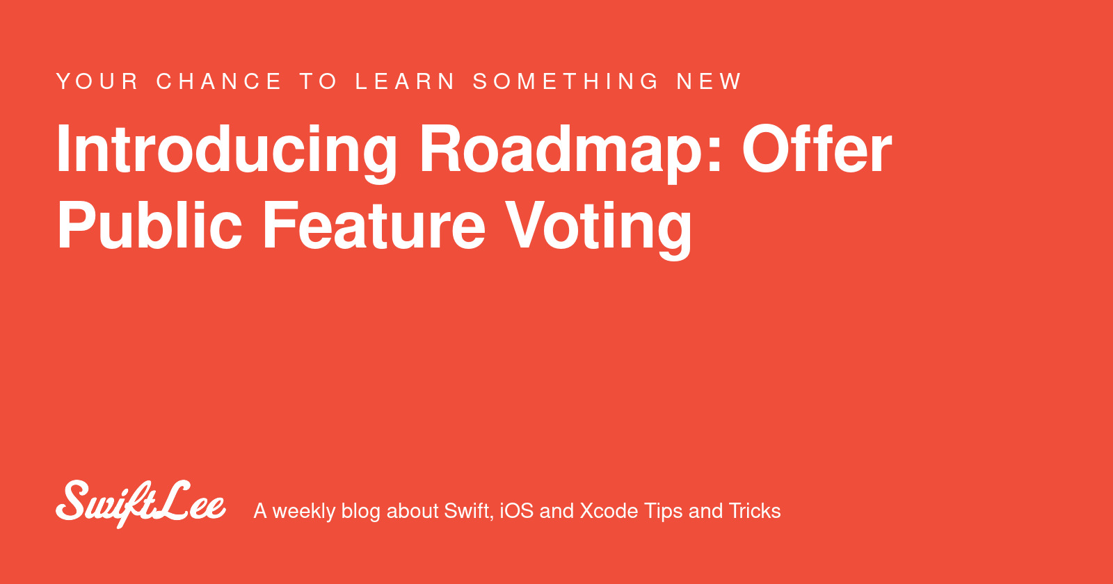 Introducing Roadmap: Offer Public Feature Voting