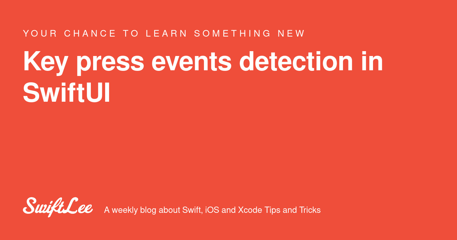 Key Press Events Detection In Swiftui Swiftlee 3627