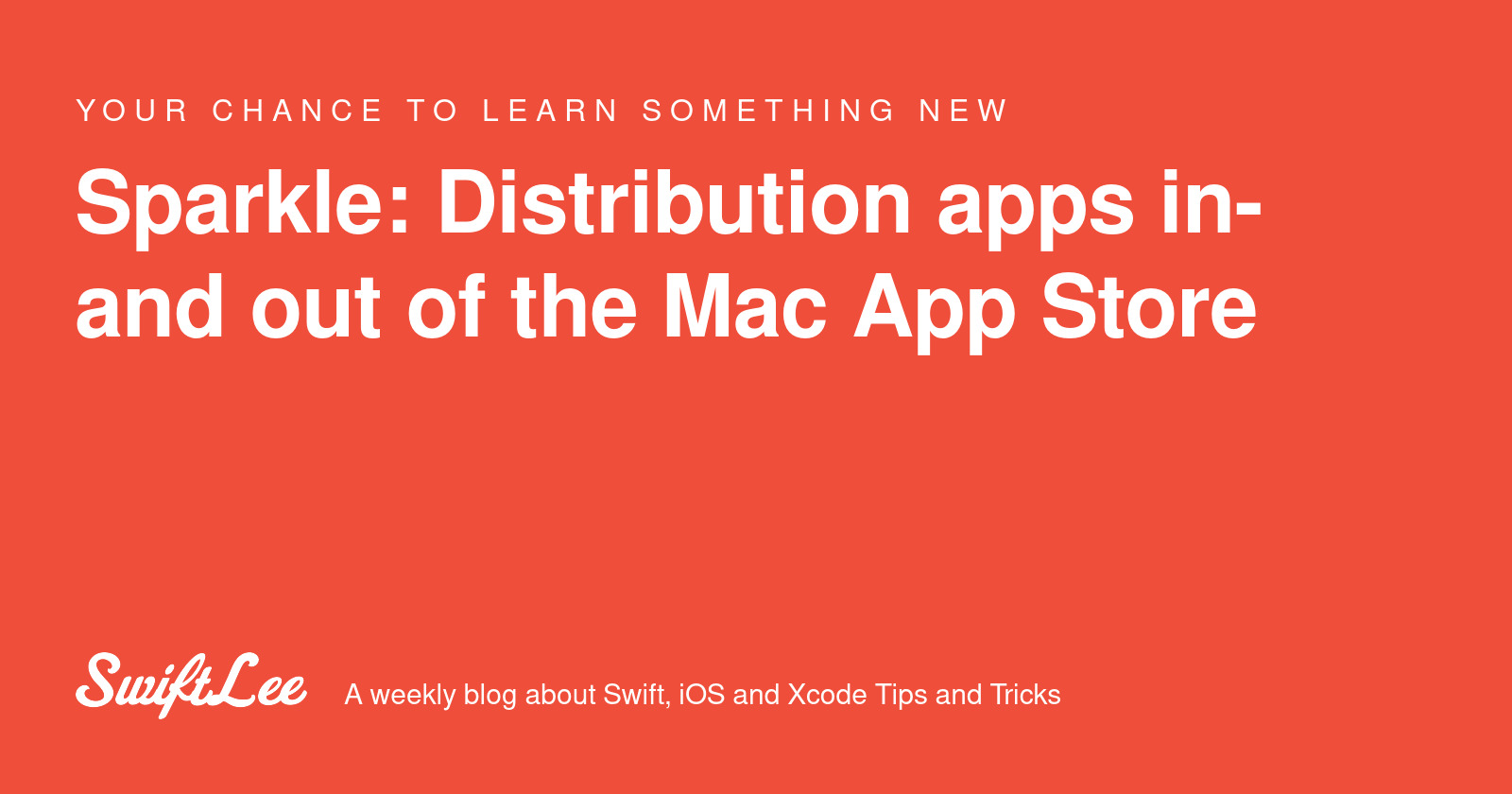 Sparkle: Distribution apps in- and out of the Mac App Store - SwiftLee