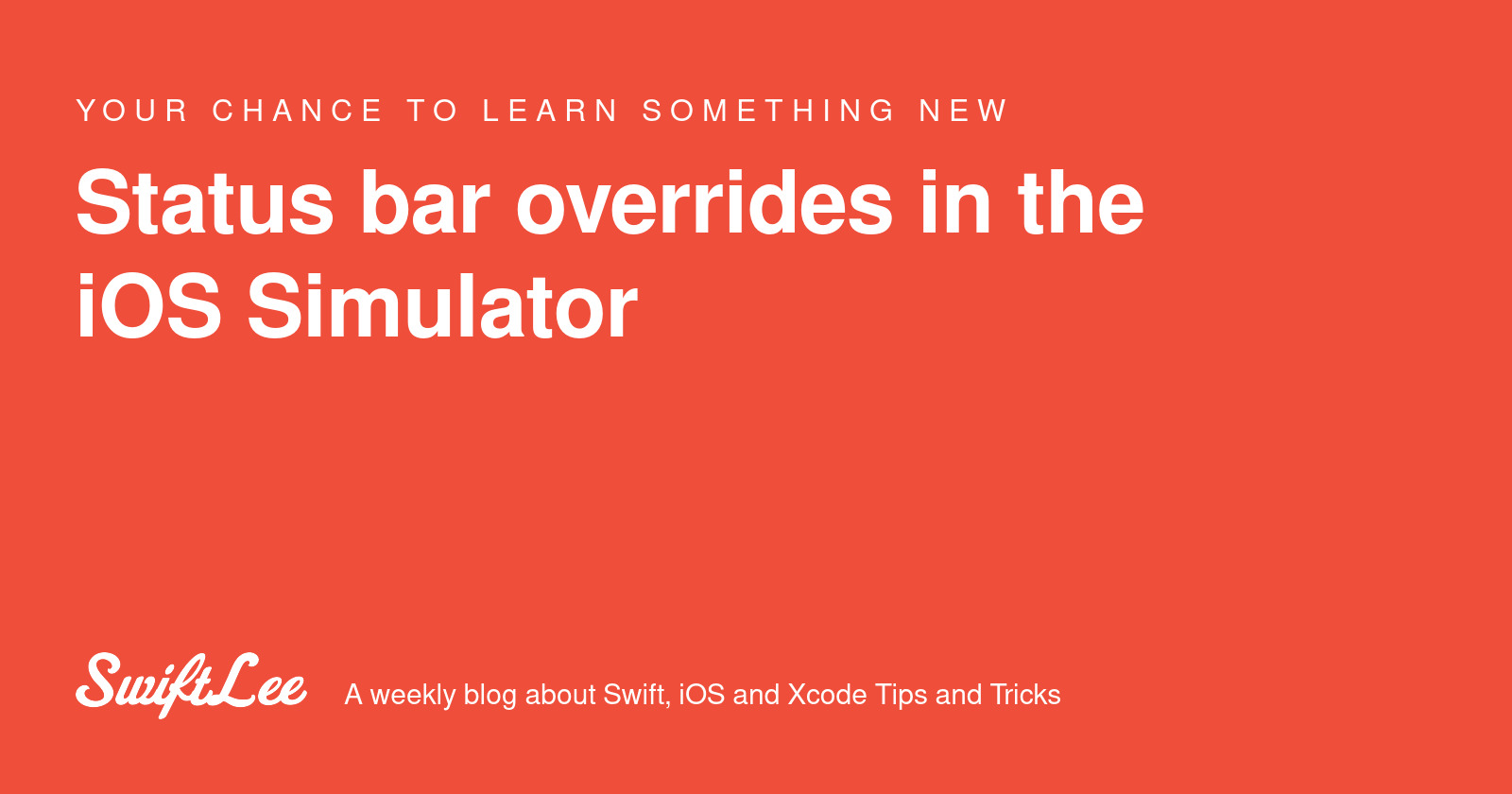 Status bar overrides in the iOS Simulator