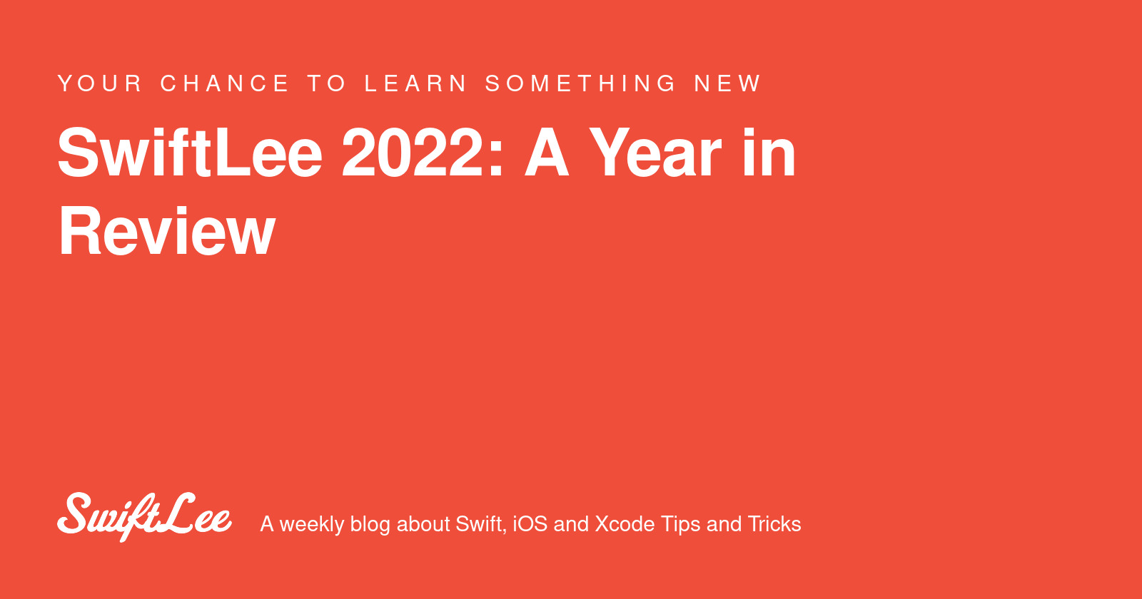 SwiftLee 2022: A Year in Review - SwiftLee