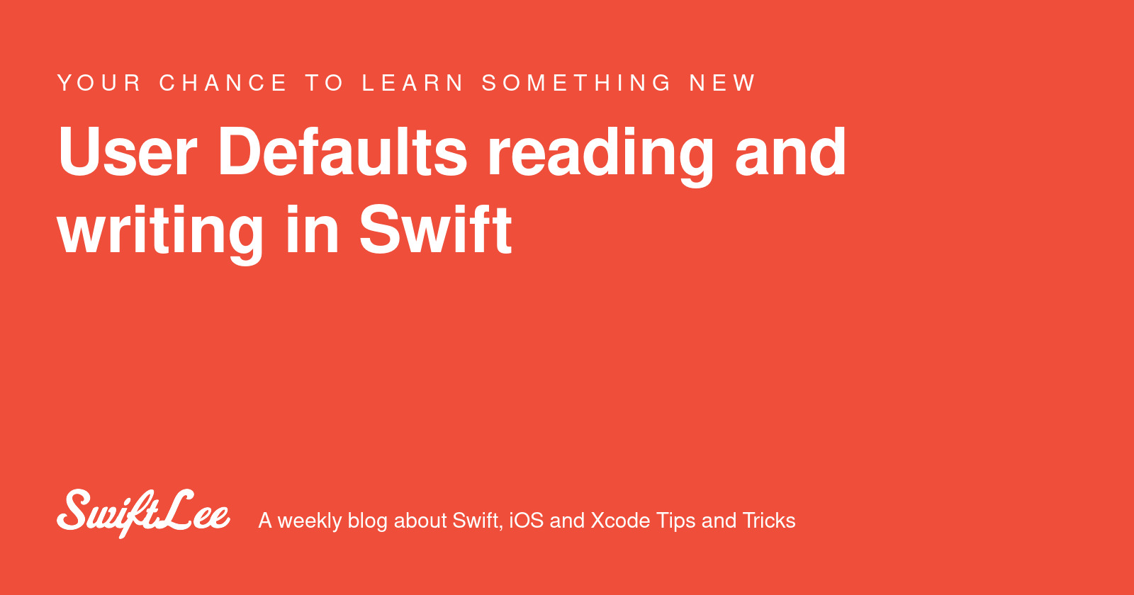 User Defaults Reading And Writing In Swift Swiftlee 